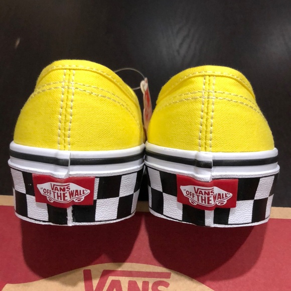 Vans | Shoes | Vans Authentic Check Block Blazing Yellow | Poshmark